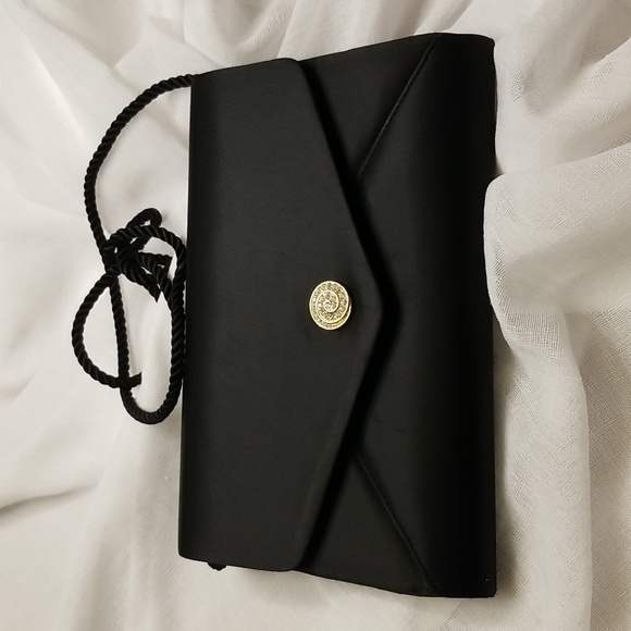 Lord & Taylor | Bags | Lord Taylor Black Satin Clutch Crossbody Or Shoulder Evening Bag 42 ...